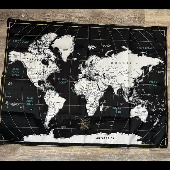 Wall Decor | 3ft X 26ft World Map Cloth Decor | Poshmark